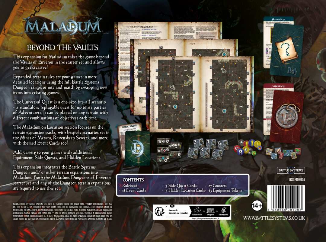 Maladum Beyond the Vaults Expansion - Battle Systems